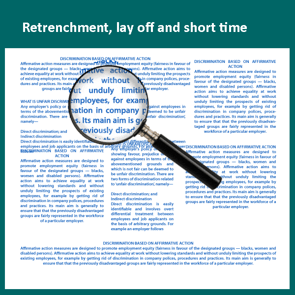 Retrenchment, lay off and short time - SEIFSA